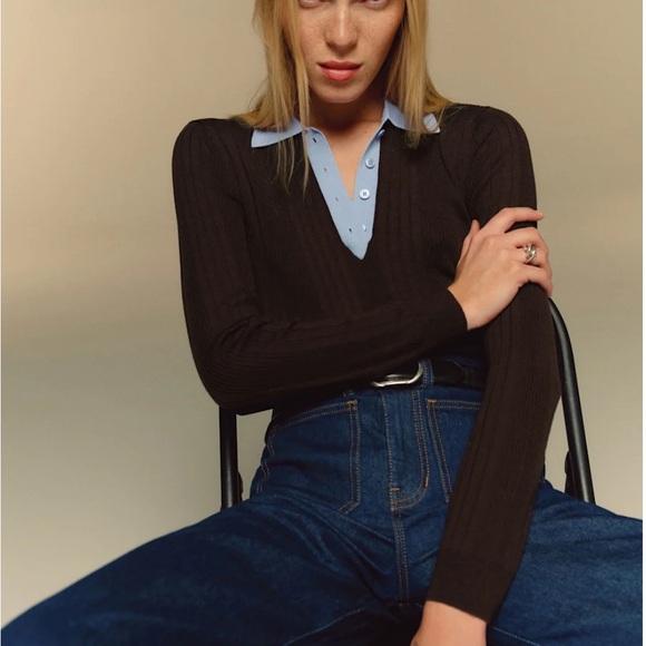 Reformation | Jeans | Reformation Hermia Regenerative Merino Polo 0 ...